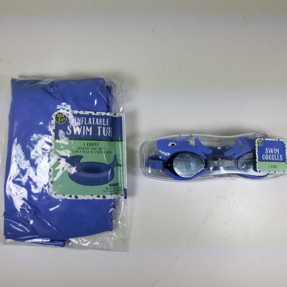 Toys | Inflatable Shark Tube With Matching Goggles Ages 3 And Up Great ...